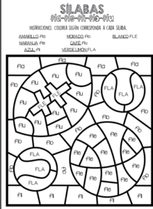 Actividades con silabas trabadas para imprimir en PDF - mimaterialeducativo.com