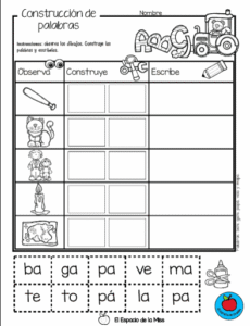 Cuadernillo de silabas para imprimir en PDF - mimaterialeducativo.com