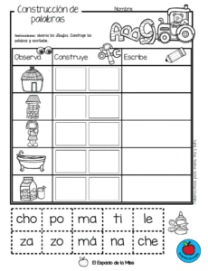 Cuadernillo de silabas para imprimir en PDF - mimaterialeducativo.com