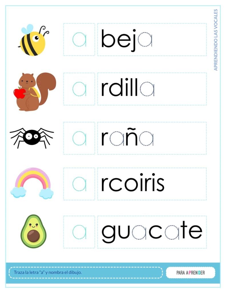 Actividades con las vocales - mimaterialeducativo.com