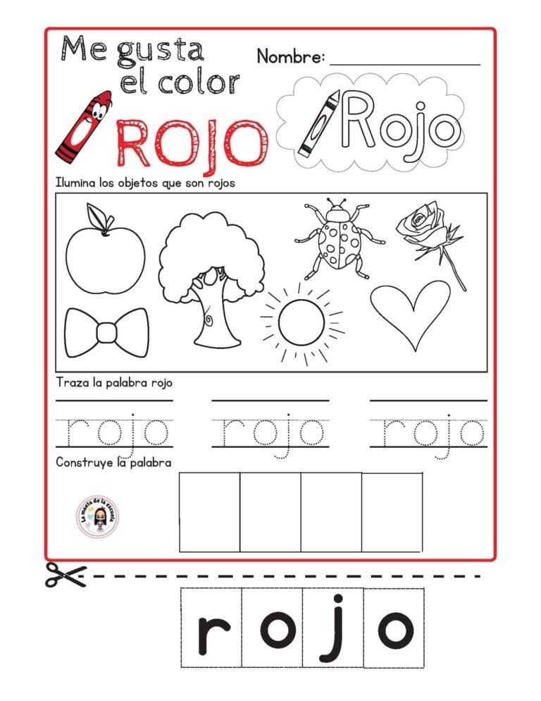 Actividades de los colores - mimaterialeducativo.com