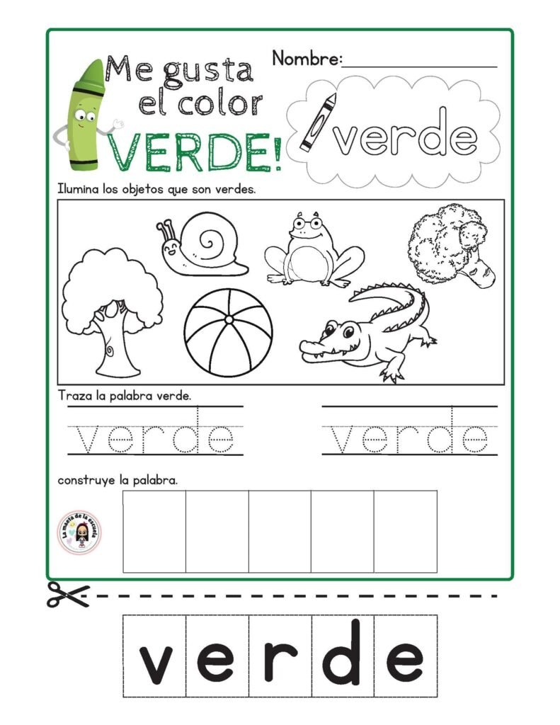 Actividades de los colores - mimaterialeducativo.com